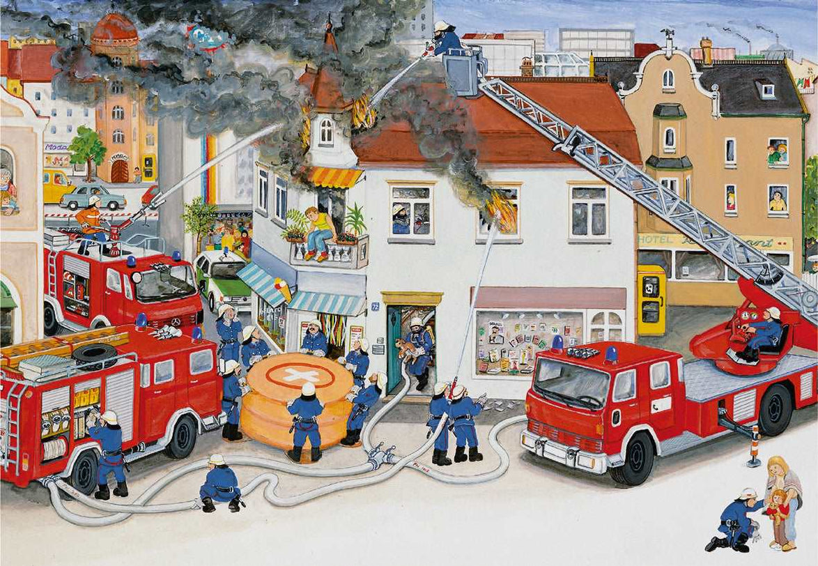 Ravensburger - Busy Fire Brigade Puzzle 2x24 pieces | Ravensburger ...