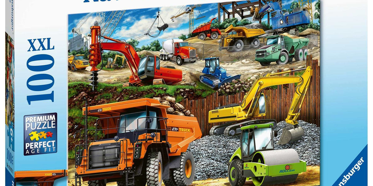 Ravensburger - Construction Vehicles Puzzle 100 pieces | Ravensburger ...