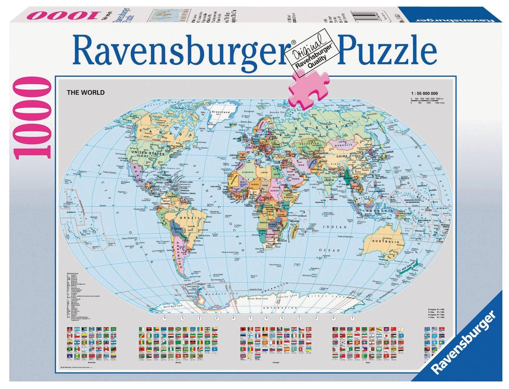 Ravensburger - Political World Map Puzzle 1000 pieces | Ravensburger ...
